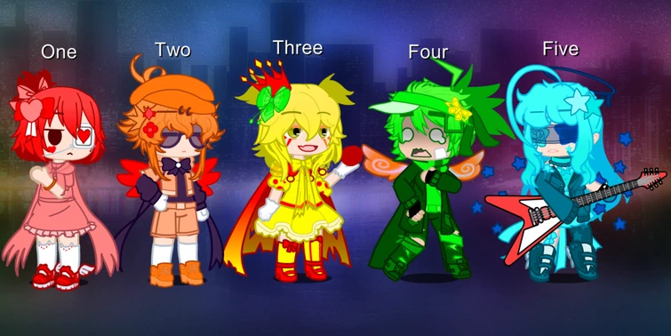 Numberblock 1-5 designs in Gacha hehe | Fandom