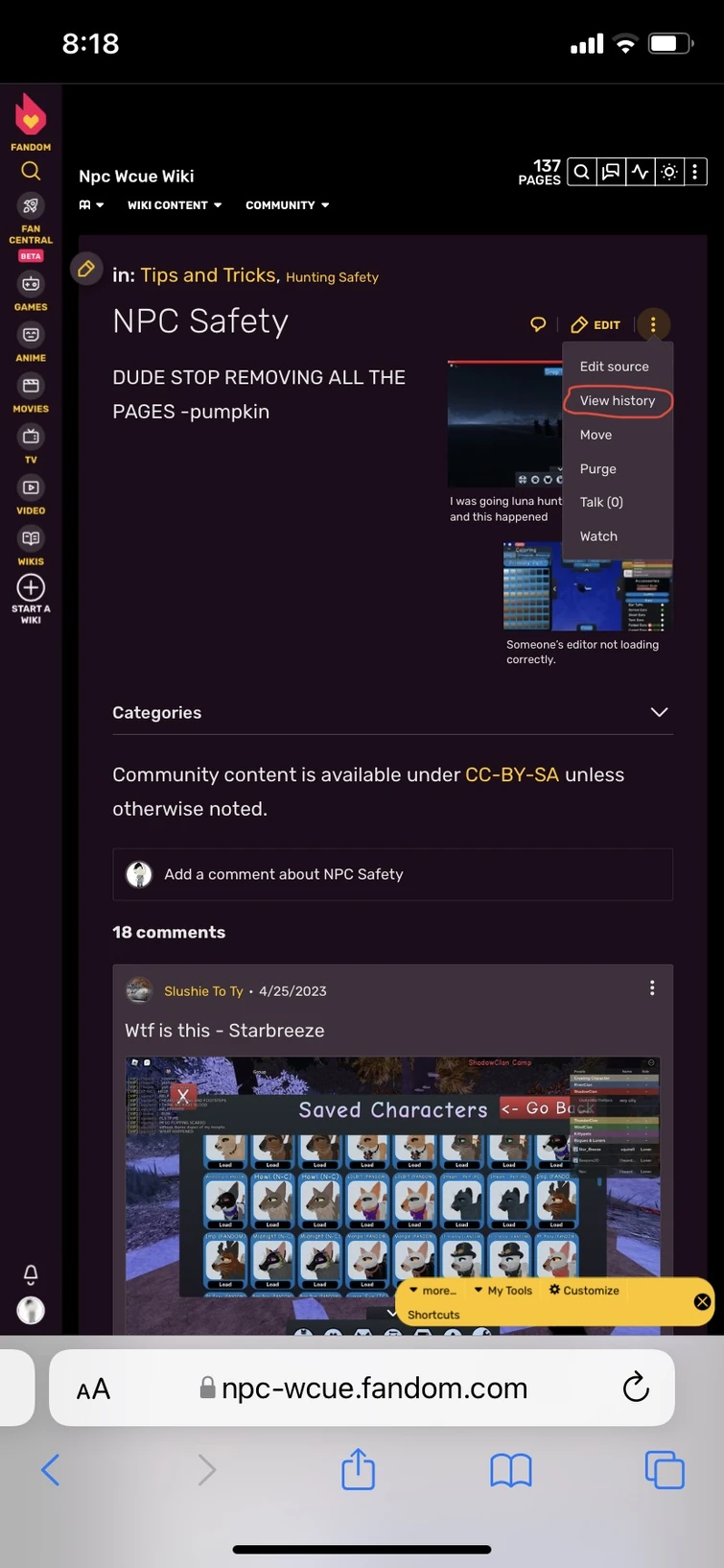 SOMEONE IS VANDALISING NPC WIKI!! IF U KNOW HOW TO FIX IT PLS COME HELP | Fandom