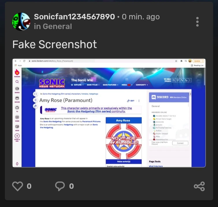 Fake Screenshot | Fandom