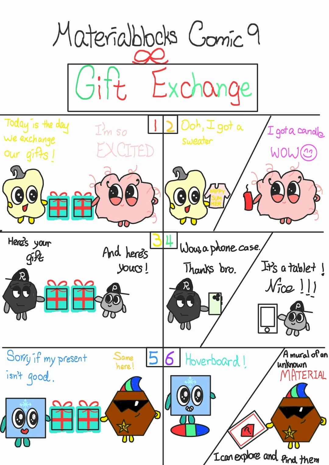 Materialblocks Comic #9: Gift Exchange | Fandom