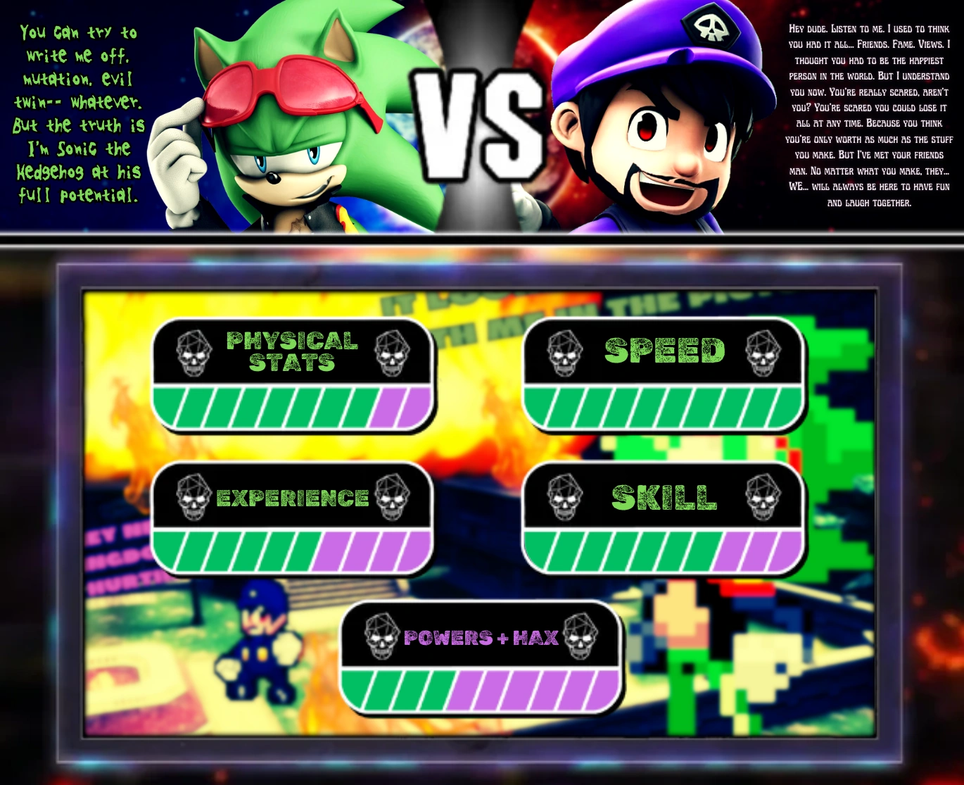 Scourge VS SMG3 Debate Category Chart | Fandom