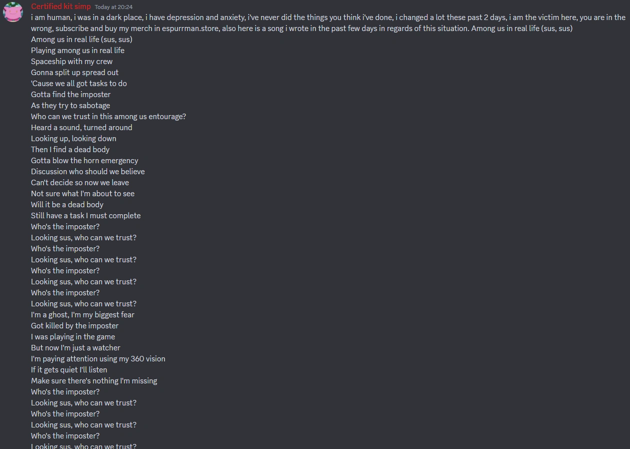 Espurrman55's apology | Fandom