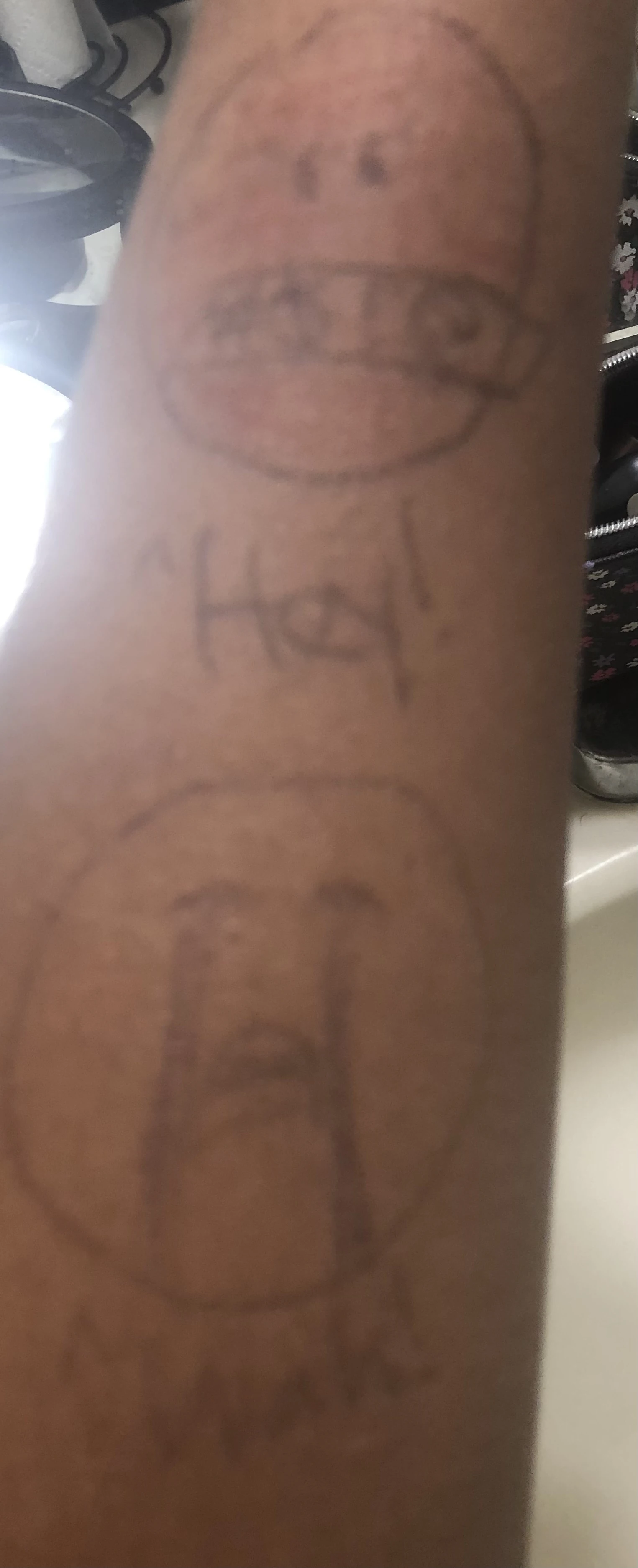 “Hey! 🤬” and “Wah! 😭” hand-drawn tattoos | Fandom