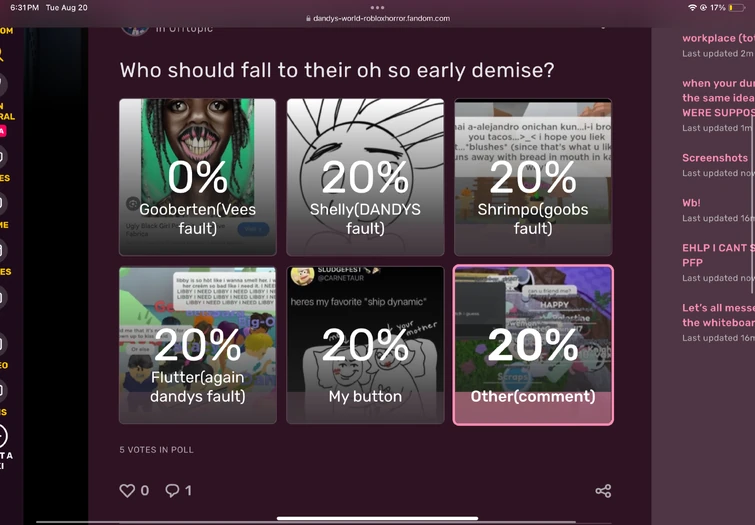 Who should fall to their oh so early demise? | Fandom