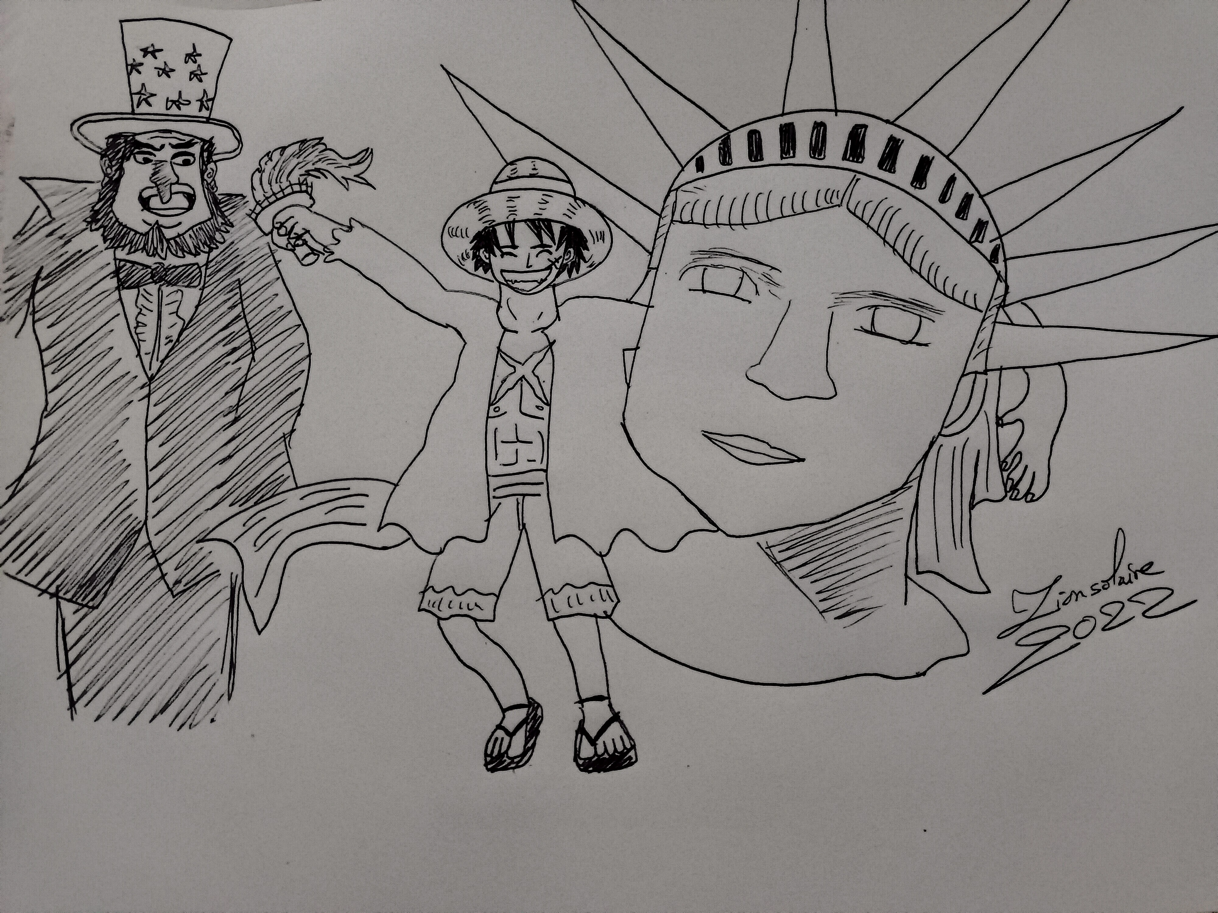 Luffy in America avec Ham Burger ! | Fandom