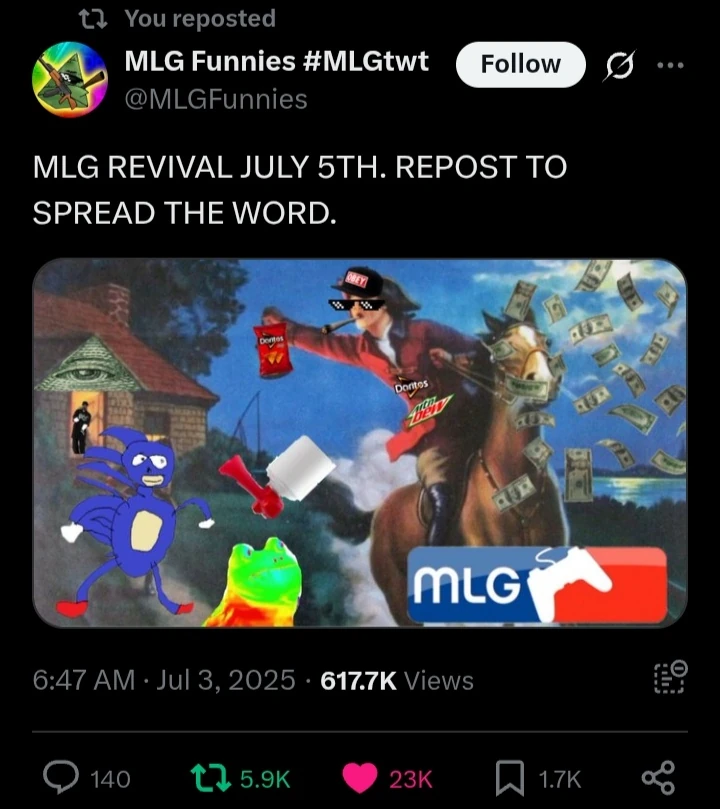 So... Today's 5th June and I found out it's MLG revival | Fandom