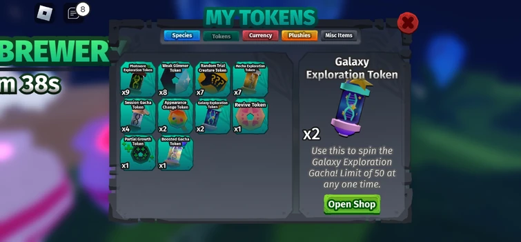 Does someone is looking for gacha token or revive token or weak glimmer ...