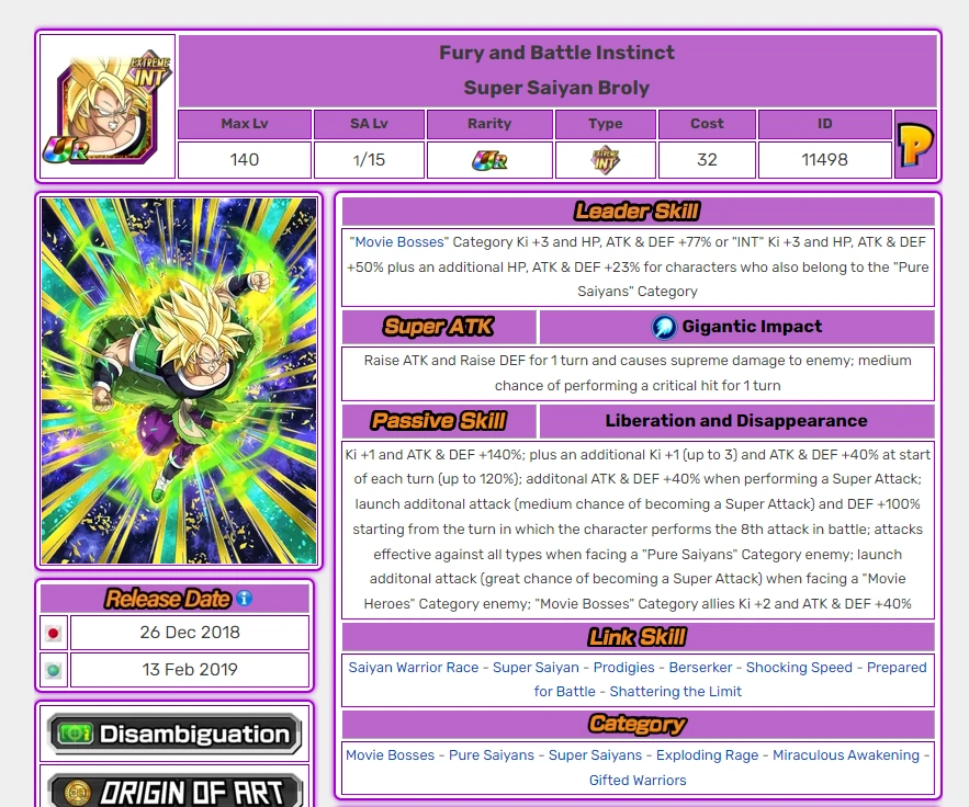 INT F2P Broly [EZA] | Fandom