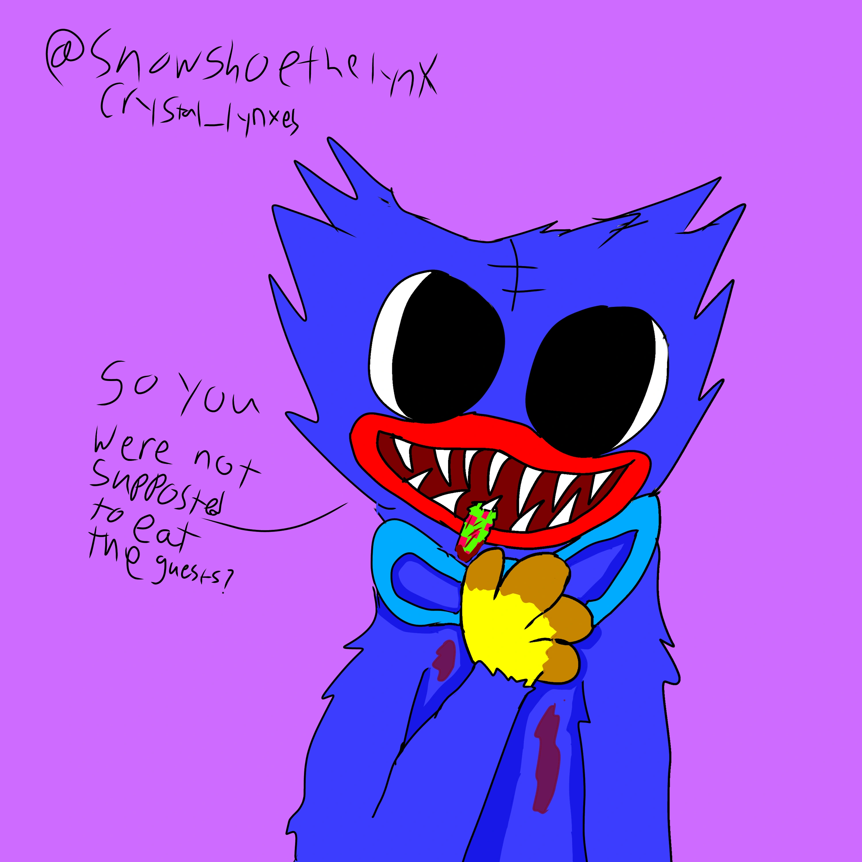 Huggy, the guests were not part of the dinner!! | Fandom