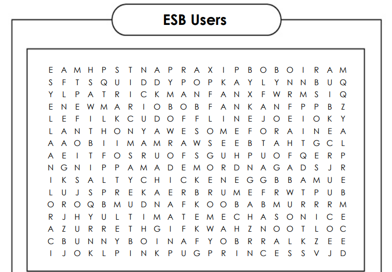 ESB USER WORD SEARCH!! | Fandom