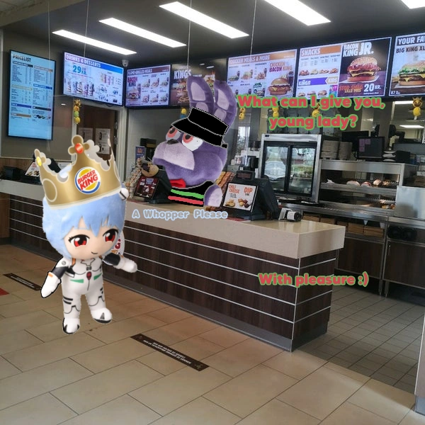 Rei n' Bonnie in a Burger King | Fandom
