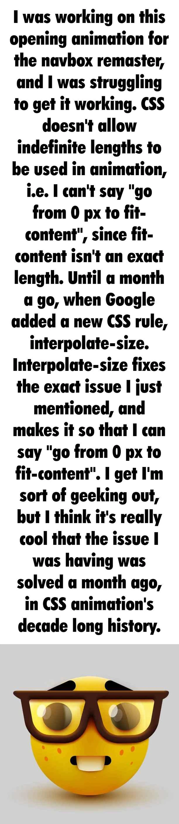 I was making this CSS thing and it would've been impossible a month ago | Fandom