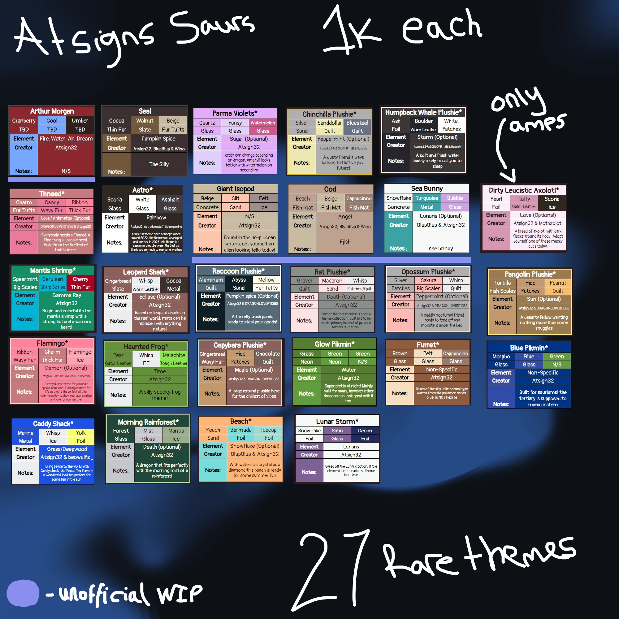 Selling all of my official / unofficial themes | Fandom