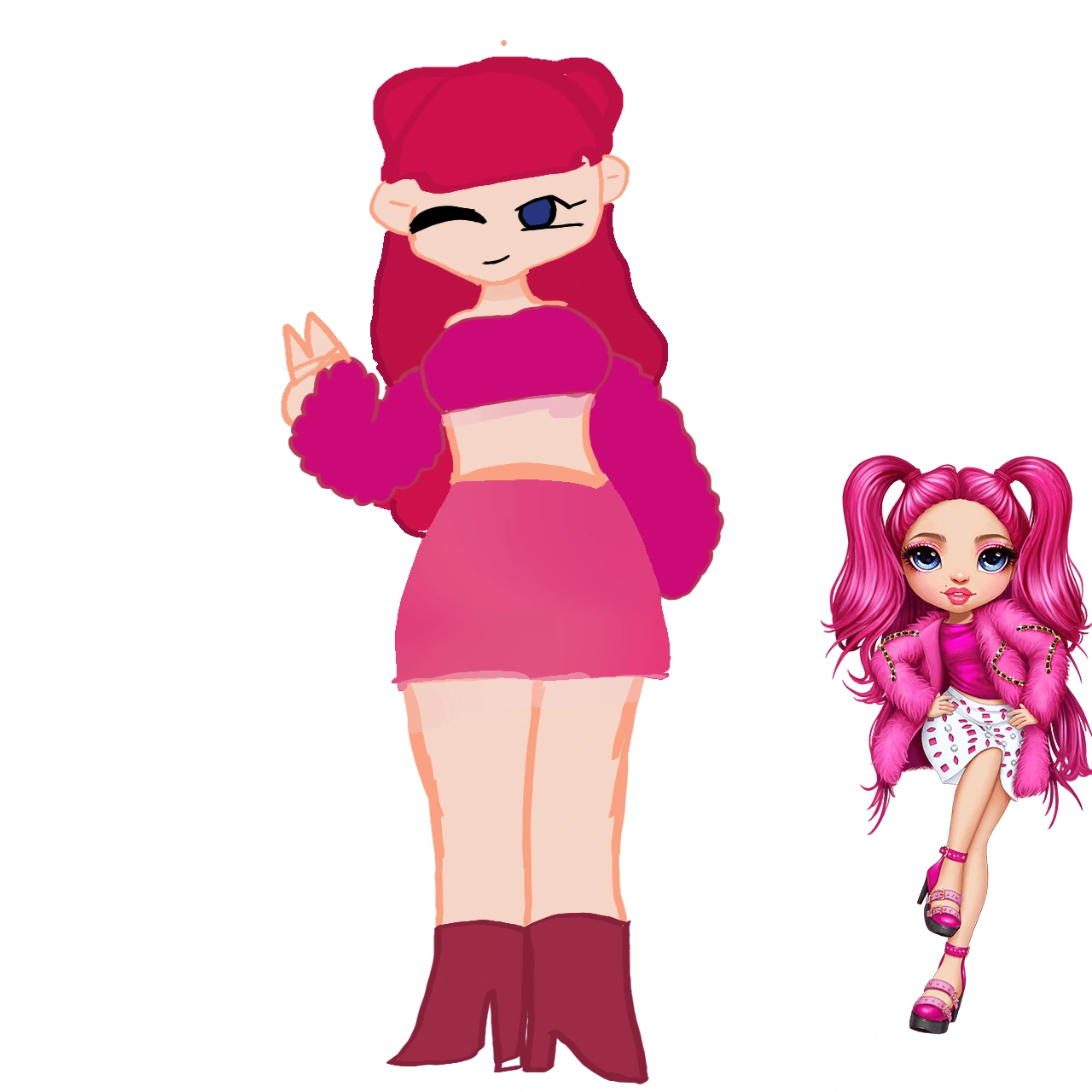 So I was drawing Stella but I made adjustments to it, so I guess I ...