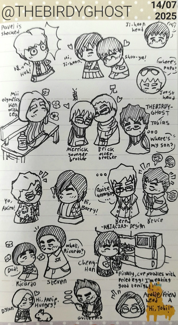 Wii U Mii doodles, featuring TD Lorenzo's Xavi and Al and Mii Olympics ...