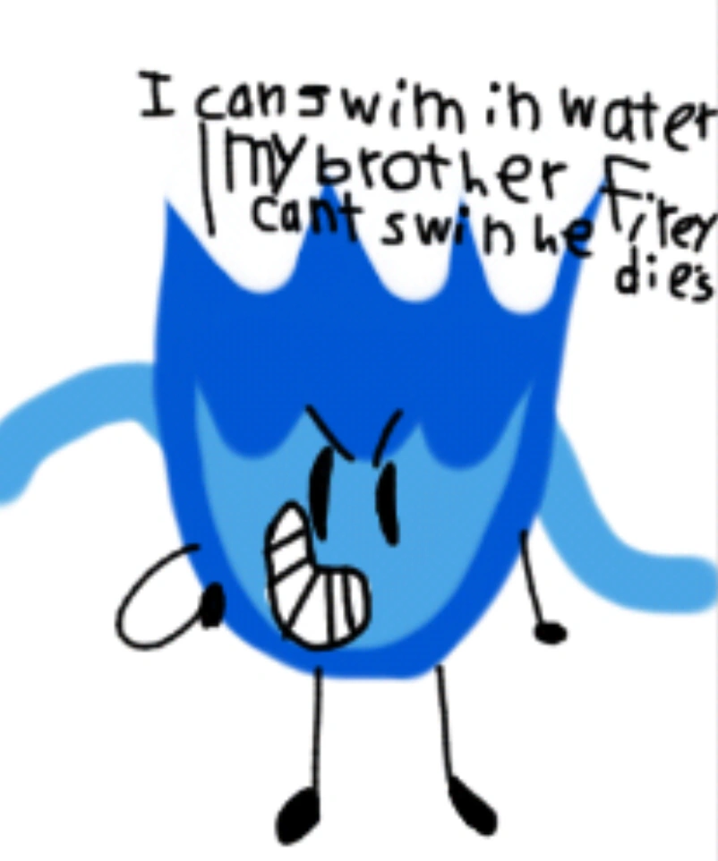 Lol my object hacker character blue firey can survive water | Fandom