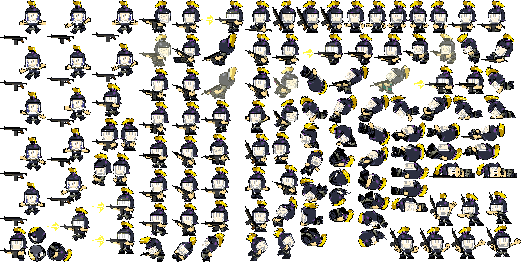 Machine Gun Trooper's sprite sheet. | Fandom