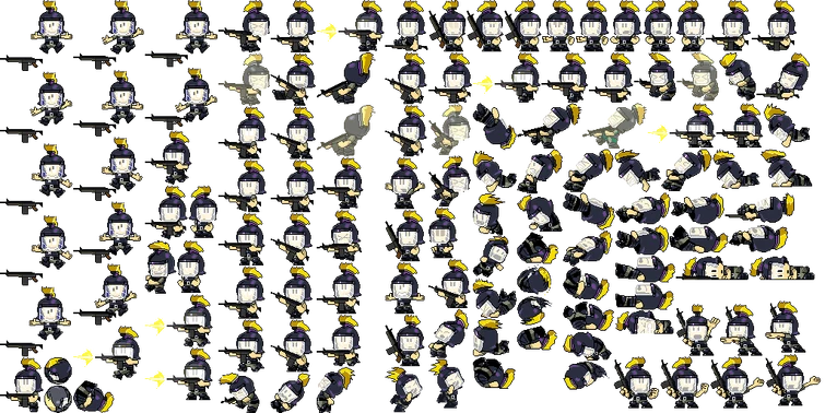 Machine Gun Trooper's sprite sheet. | Fandom