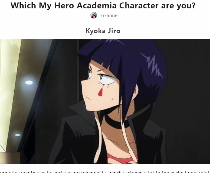 I took a test and I got Jiro | Fandom