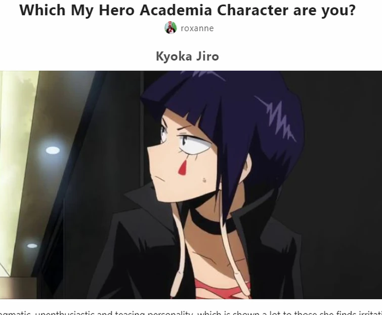 I took a test and I got Jiro | Fandom
