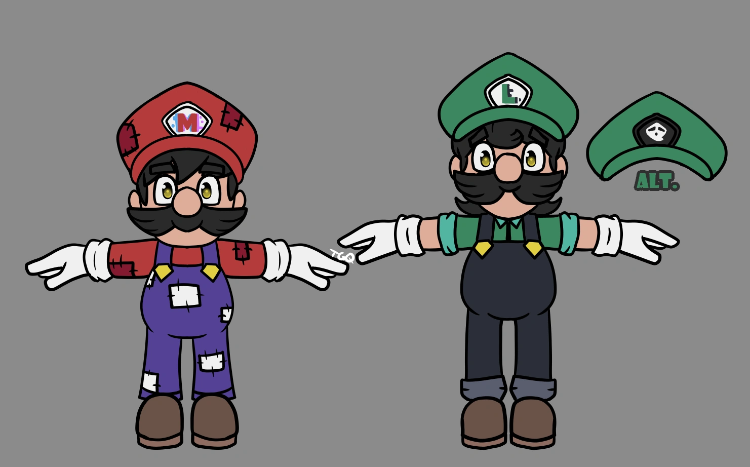 Grand made a redesign of Mario and Luigi on Twitter | Fandom