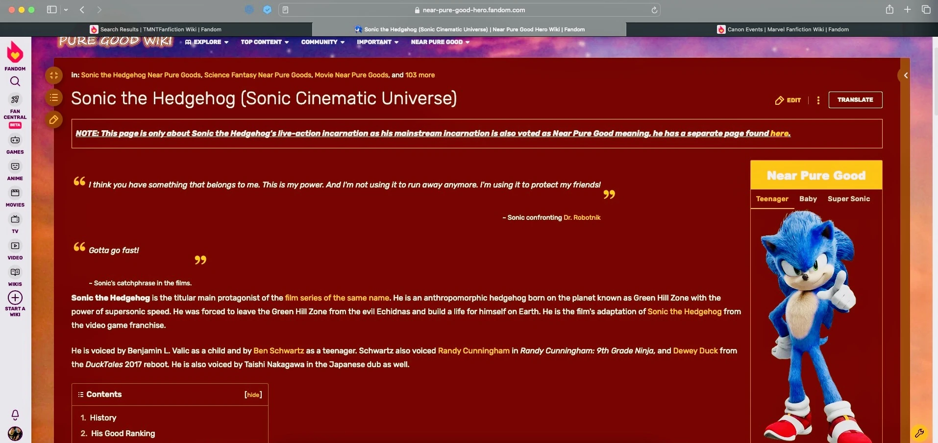 Fowlerverse Sonic is Near Pure Good! | Fandom