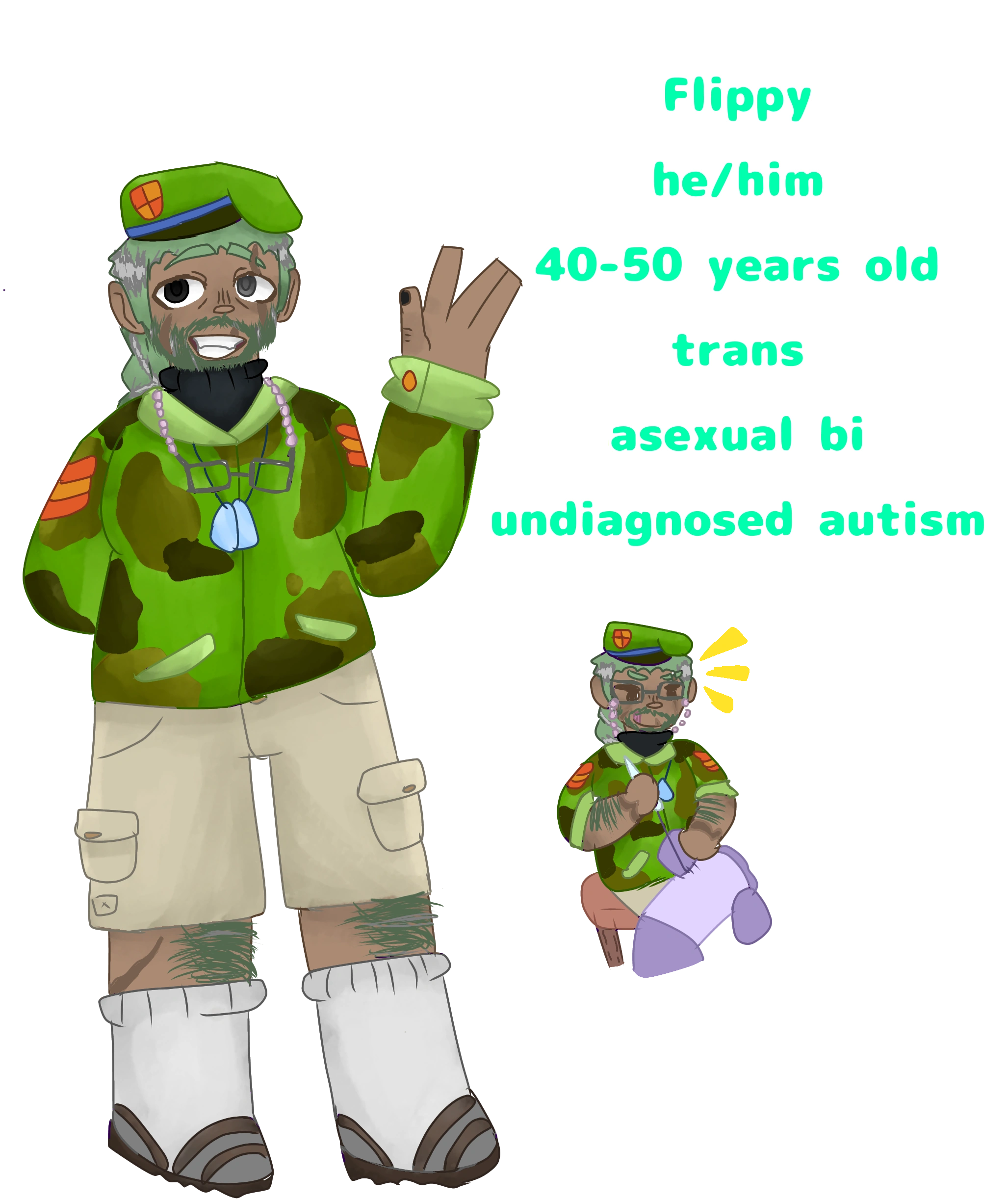 Humanized flippy hc design | Fandom