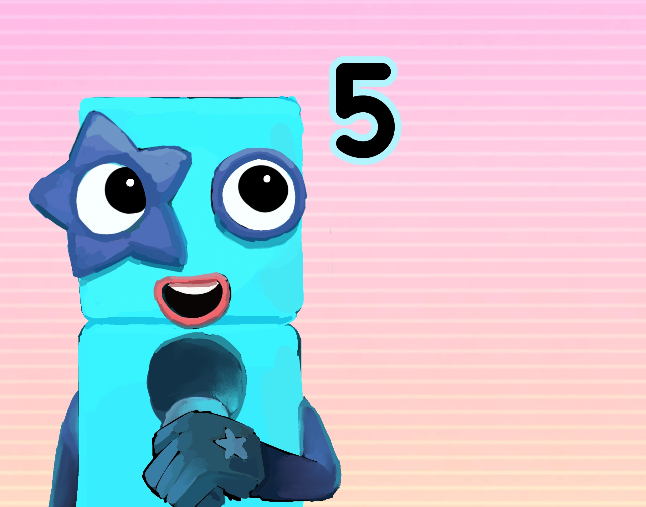 Numberblocks 5 art | Fandom