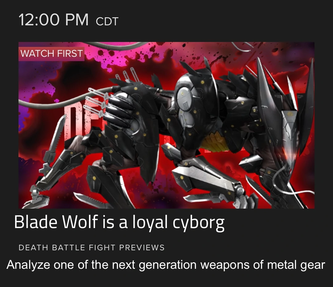 Blade Wolf vs N previews | Fandom