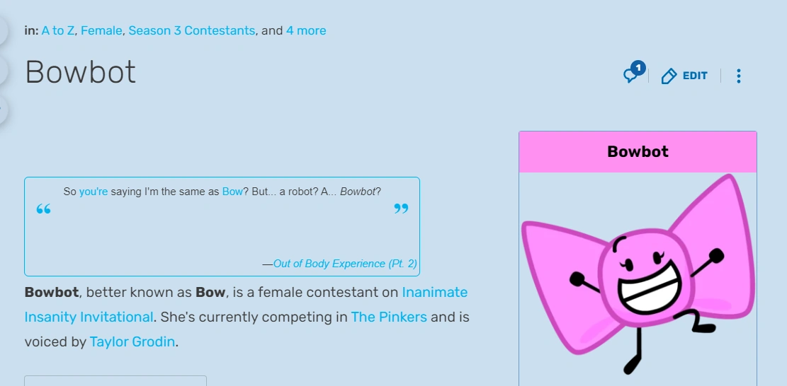 Bowbot is canon | Fandom