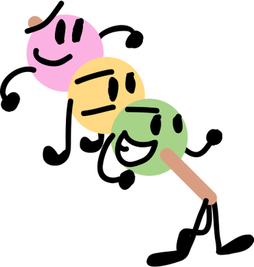 What should I name them (object = Hanami Dango) in order of pink ...