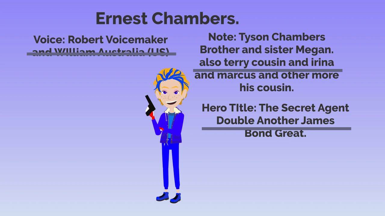 i made new character tyson brother ernest chambers and also terry ...