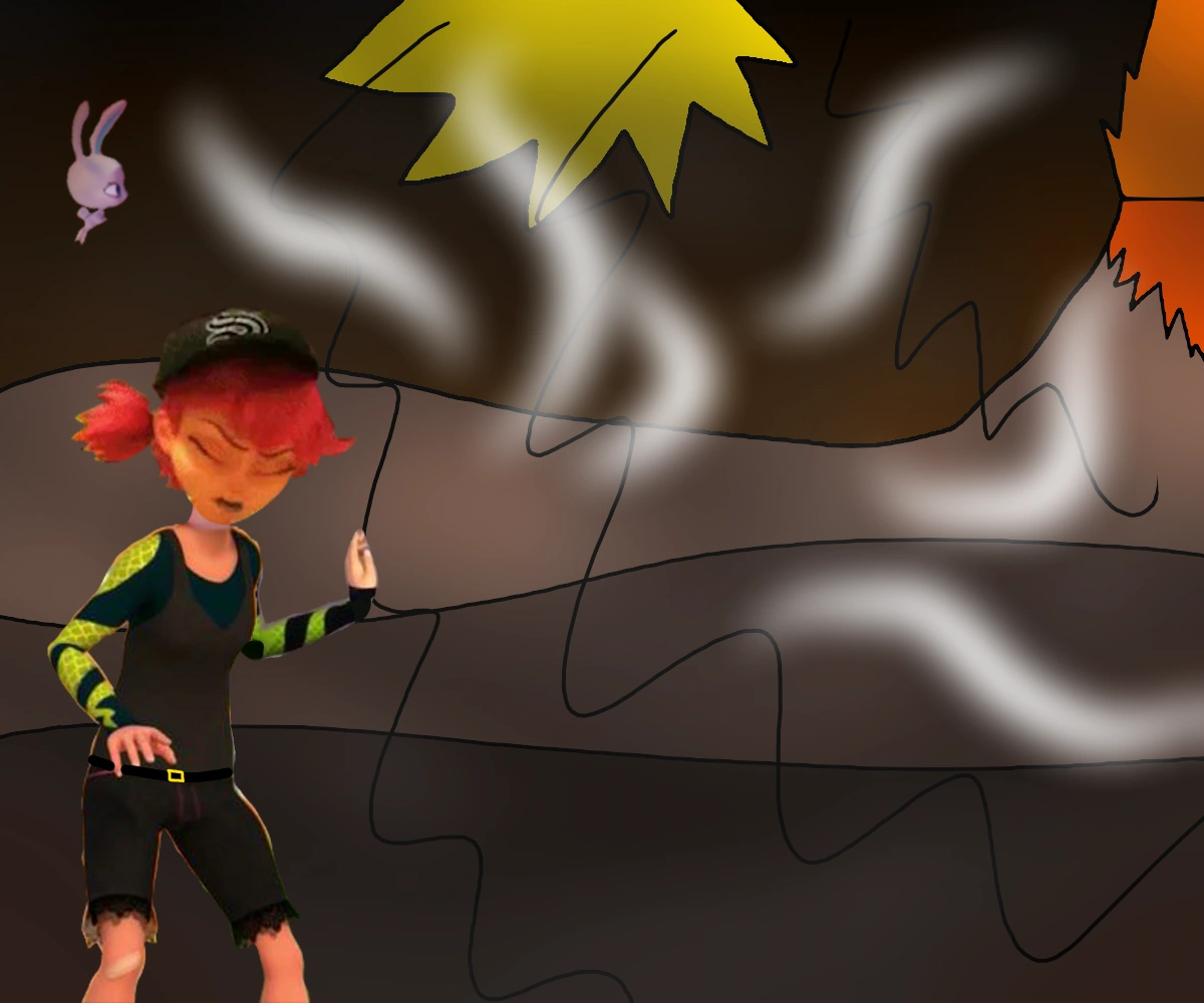 Alix Kubdel and Fluff from Moto-Metro VS Powerful sound wave from an Evil Volcano | Fandom