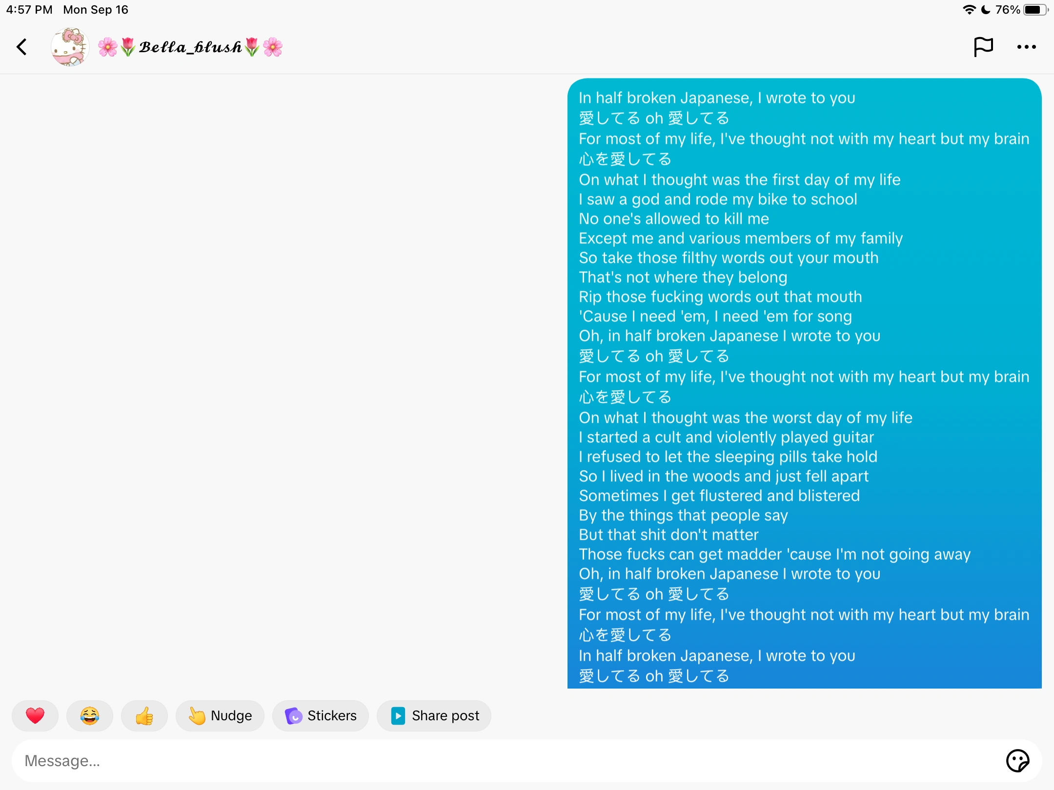 I wrote this to my pookie am I cooked? | Fandom