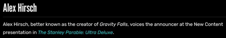 Alex Hirsch in The Stanley Parable?! | Fandom