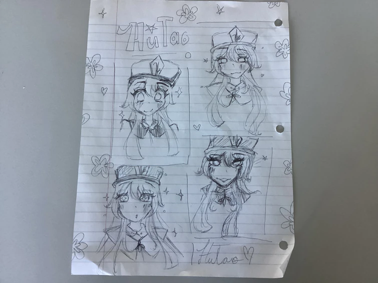 I made a hu tao themed paper during algebra | Fandom