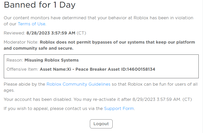 roblox has the best moderation system :D | Fandom