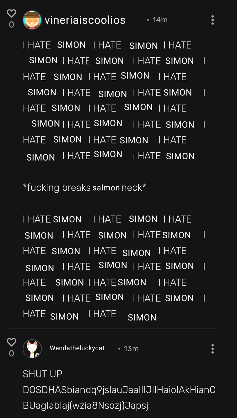What beef does bro have with simon 😭 | Fandom