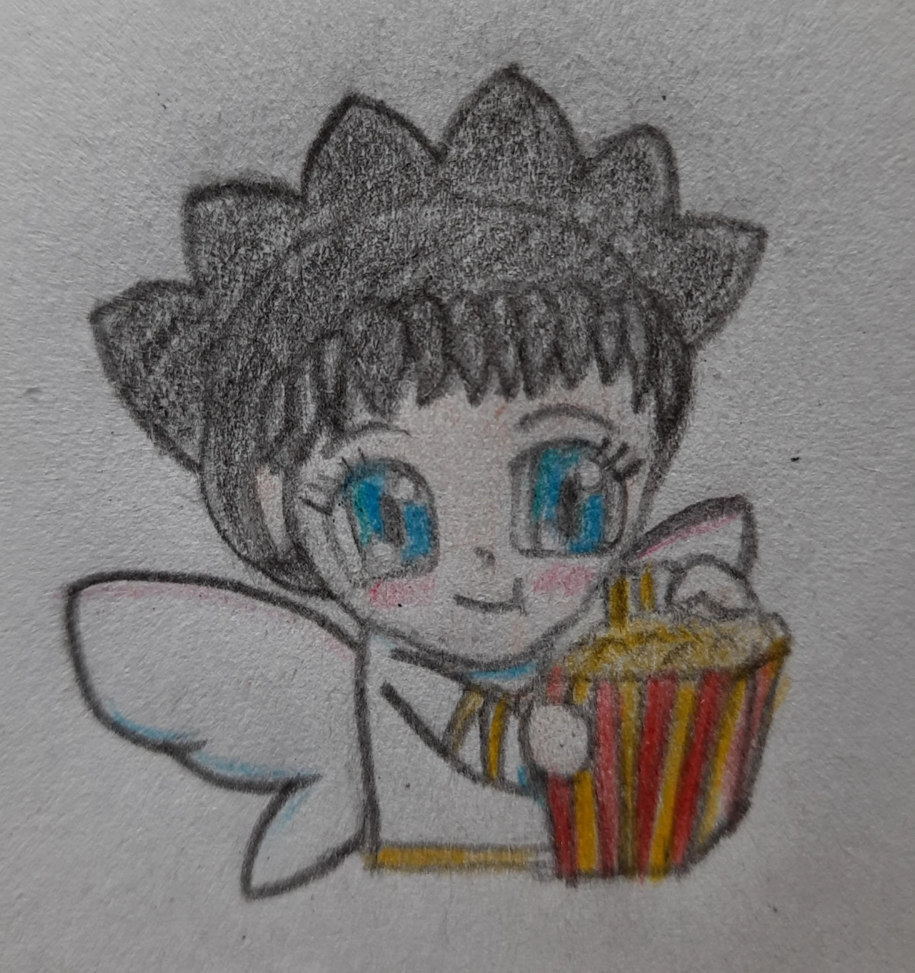 One of my Chibi art on Diantha eating popcorn! | Fandom