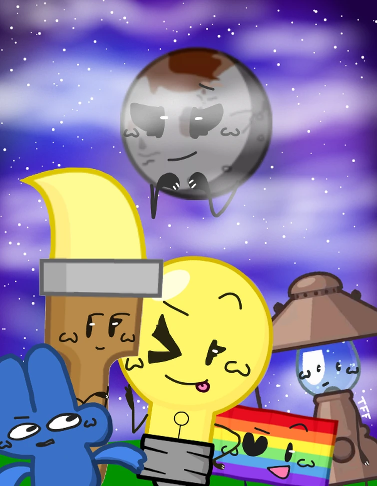 Decided to draw all my favorite object show characters in one picture ...