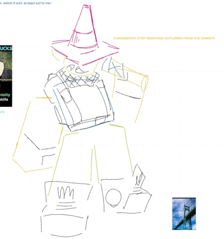 I drew outlawed from memory on a random wb | Fandom