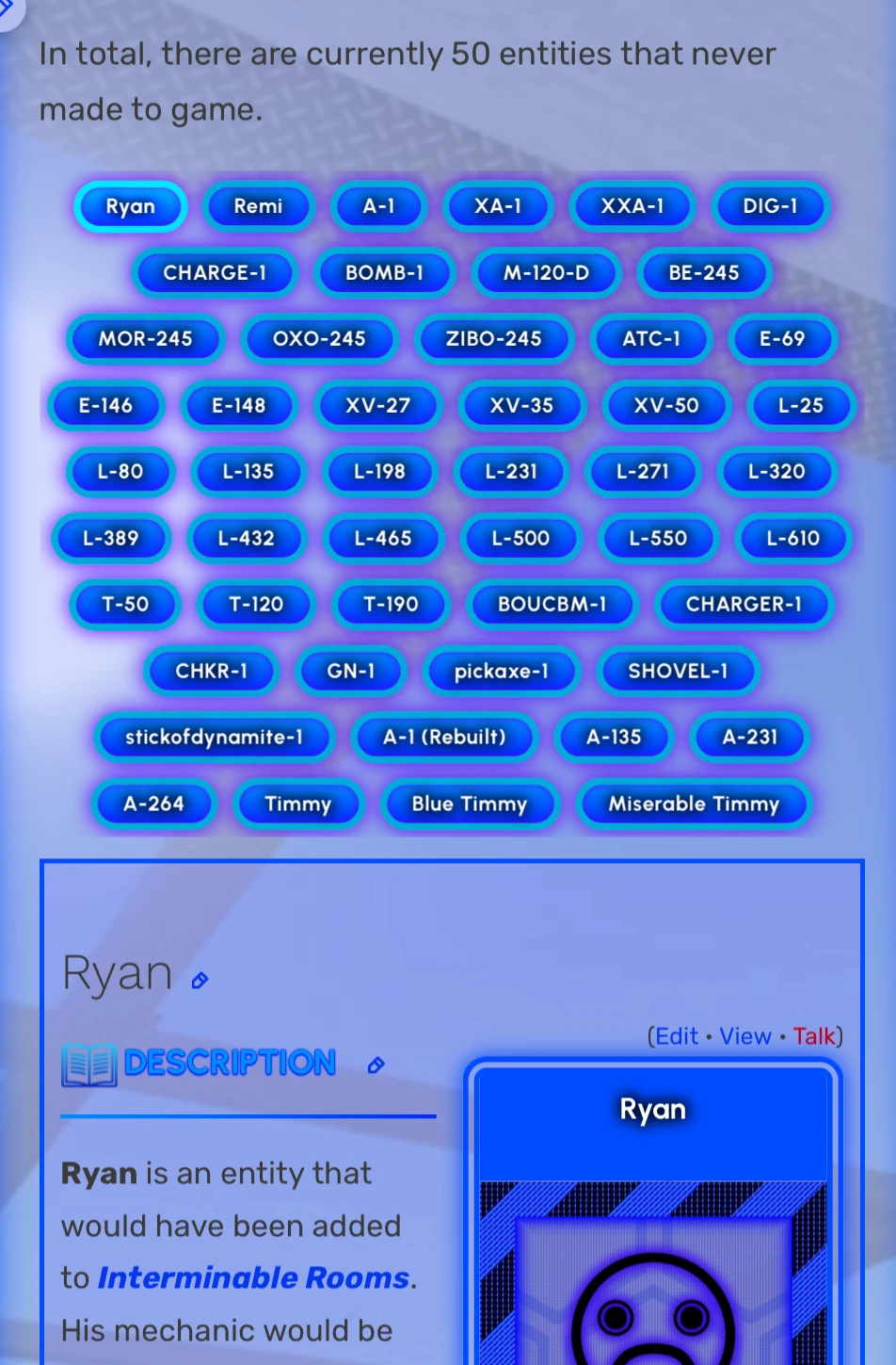 There are more scrapped entities than actual entities in game atp😭 | Fandom