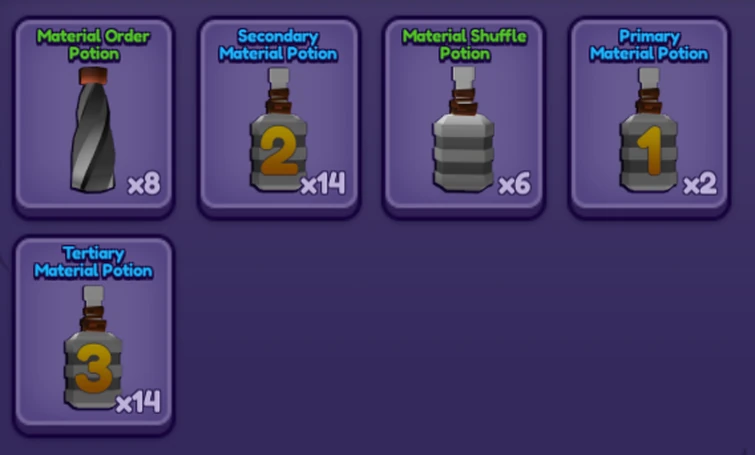 LF: P/S/T color potions, orders, coins. | Fandom