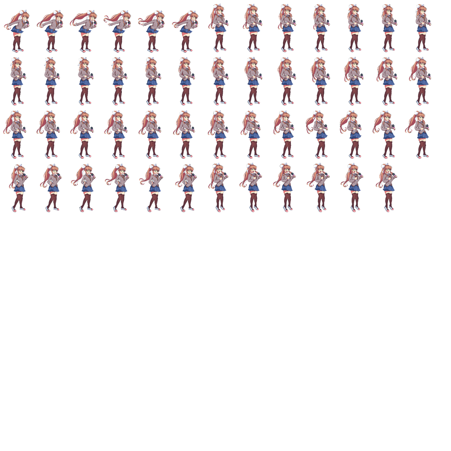 Hd Monika Sprites Fandom
