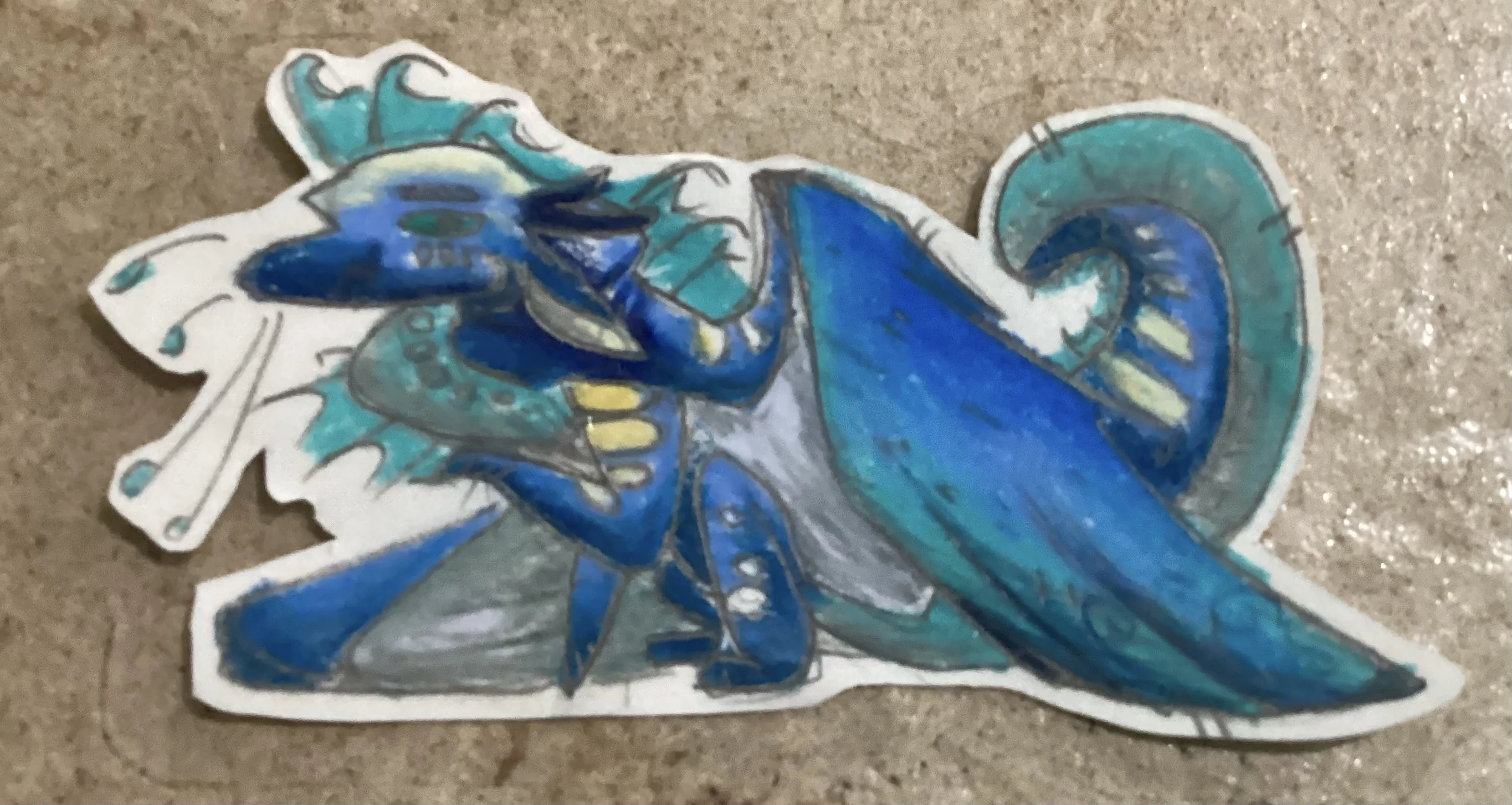 Doodle Tsunami sticker I made at a restaurant / traditional art | Fandom