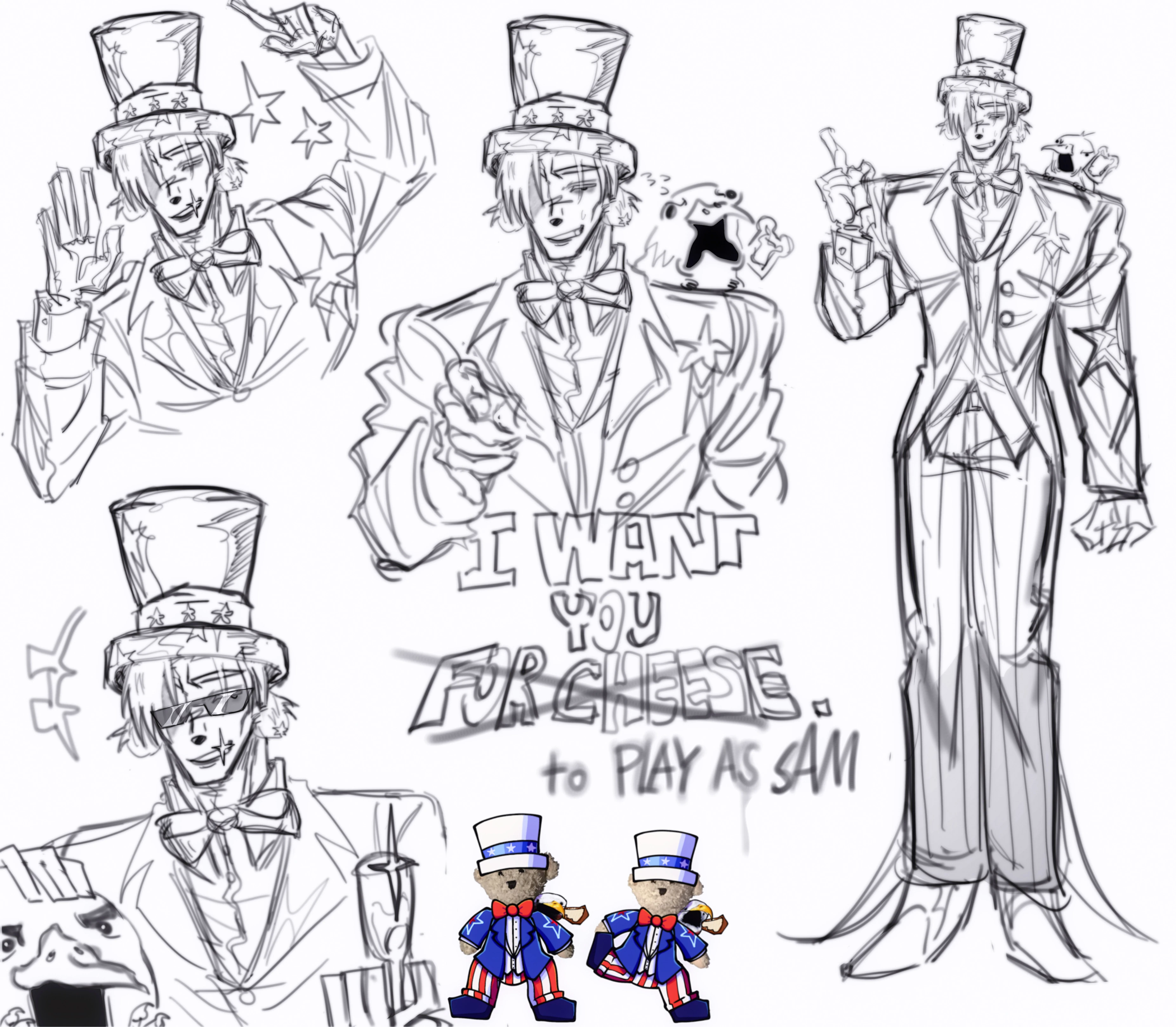 AMERICA 🦅🦅💥🇺🇸🇺🇸 uncle sam (sketch) | Fandom