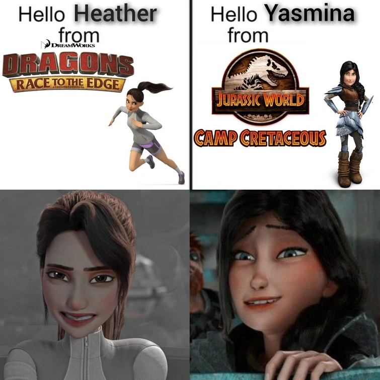Yasmina Fadoula and Heather HTTYD Smile Meme | Fandom