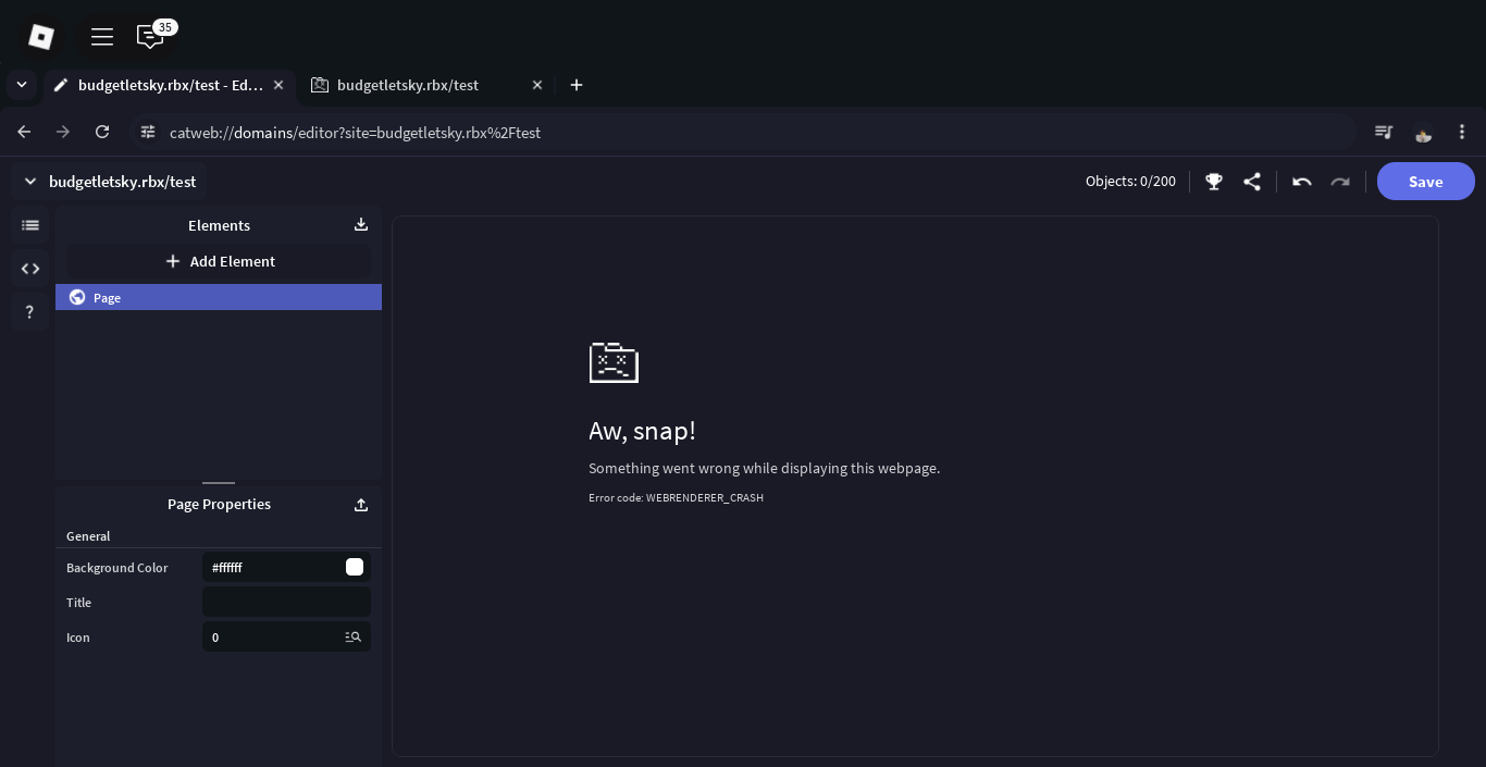i got the webrenderer to crash | Fandom