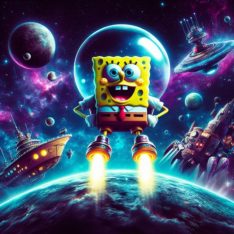 Some AI Art of SpongeBob SquarePants in Space | Fandom
