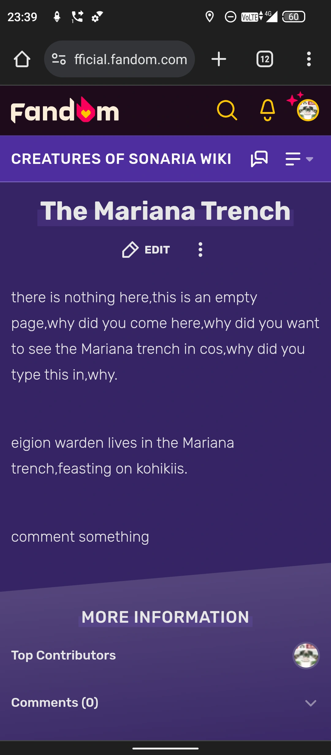 what silly page have you made in this wiki | Fandom